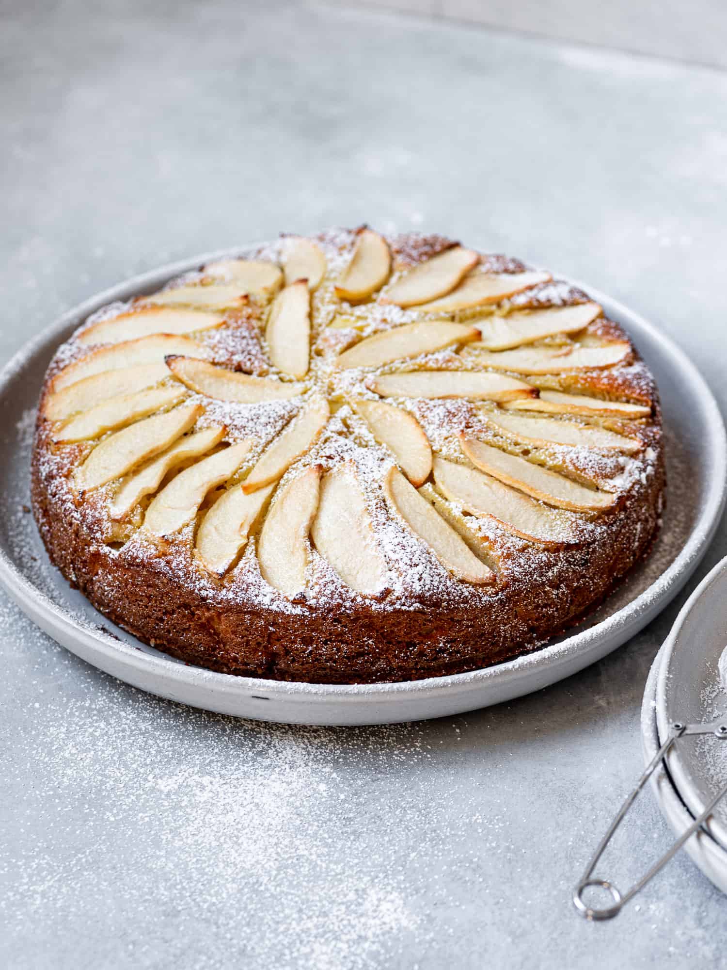 Italian Apple Olive Oil Cake - Sandra Valvassori