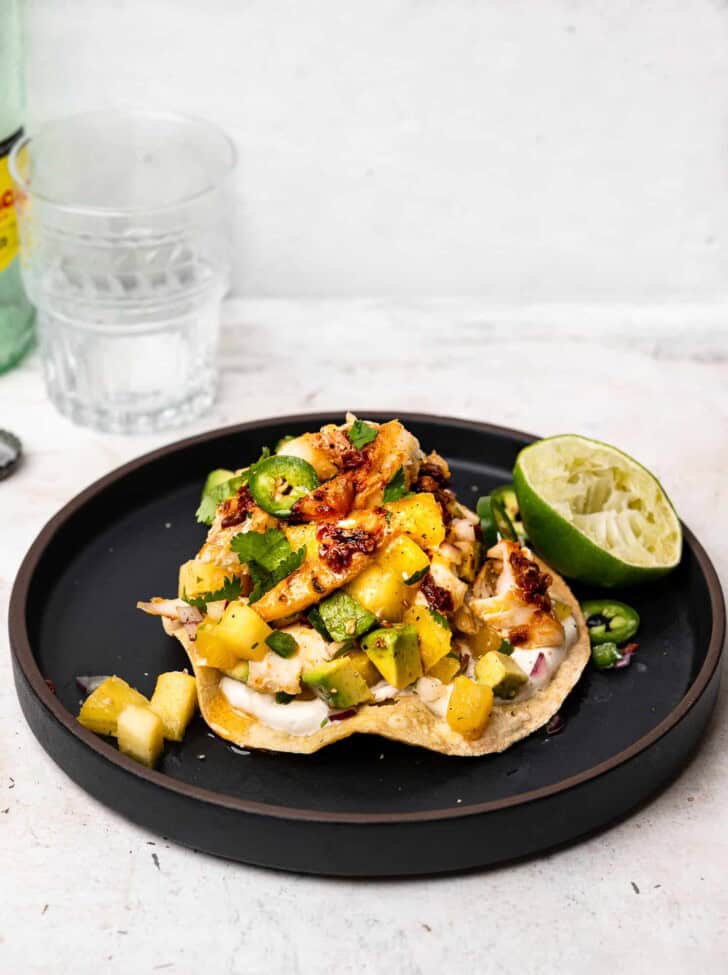 Fish Tostadas with Pineapple Salsa - Sandra Valvassori
