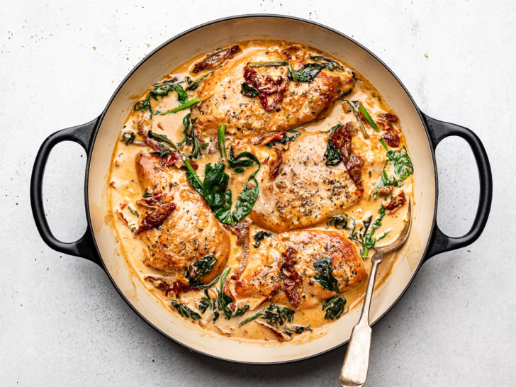 Creamy Tuscan Chicken - Sandra Valvassori