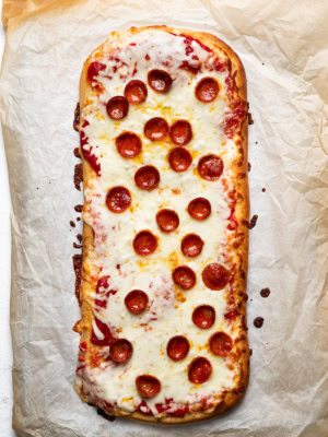 Brussels Sprouts and Ricotta Flatbread Pizza - Sandra Valvassori