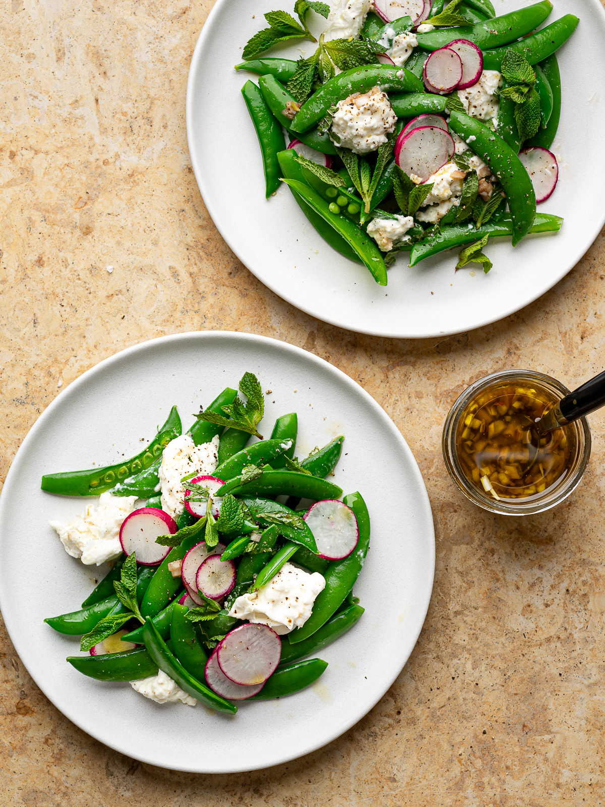 Sugar Snap Pea And Burrata Salad - Sandra Valvassori