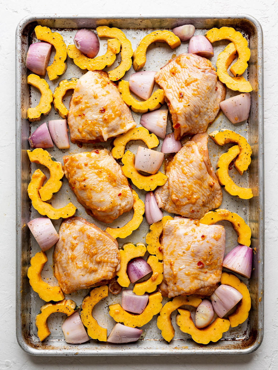 Miso-Honey Chicken with Delicata Squash - Sandra Valvassori